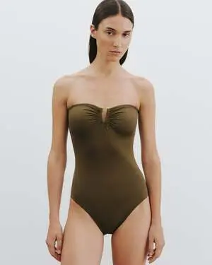 NILI LOTAN Shirred One-piece Swimsuit