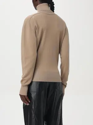 Burberry Ribbed Turtleneck Fine Knit Sweater - Beige