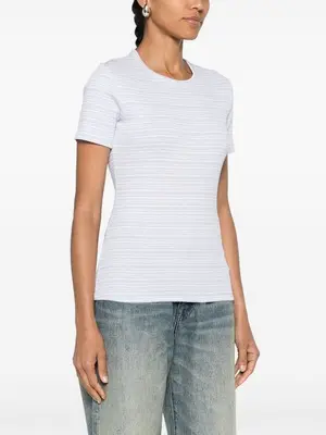 Filippa K Striped Cotton T-shirt - Clear Blue