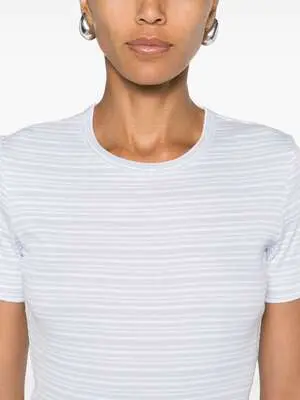 Filippa K Striped Cotton T-shirt - Clear Blue