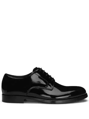 Dolce & Gabbana Patent Leather Derby Shoes - Black