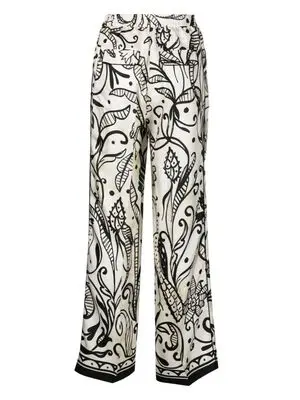 F.R.S FOR RESTLESS SLEEPERS Printed Silk Palazzo Trousers