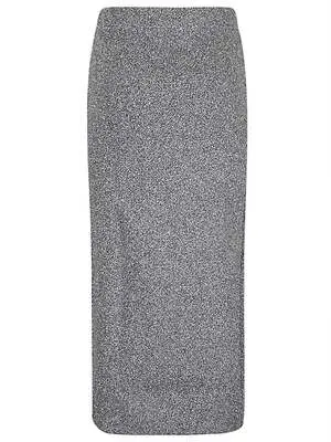 CIRCUS HOTEL Viscose Midi Skirt - Grey