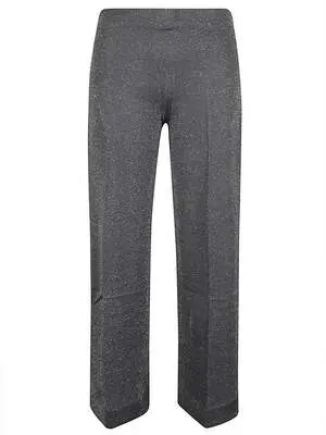 CIRCUS HOTEL Viscose Wide Leg Trousers - Grey