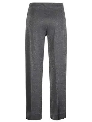 CIRCUS HOTEL Viscose Wide Leg Trousers - Grey