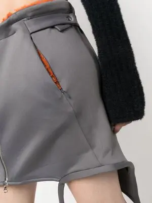 Ottolinger Zipped Mini Skirt - Grey