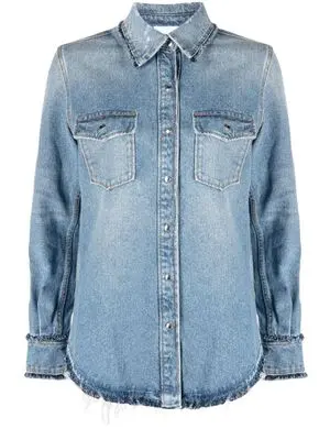 Chloé Denim Cotton Shirt - Clear Blue