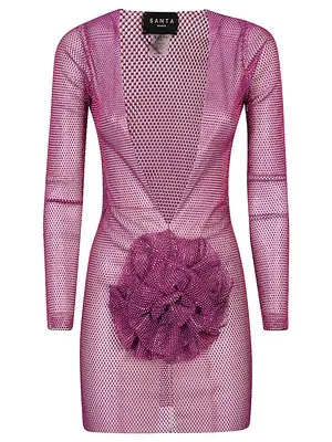 SANTA BRAND Flower Applique Mini Dress