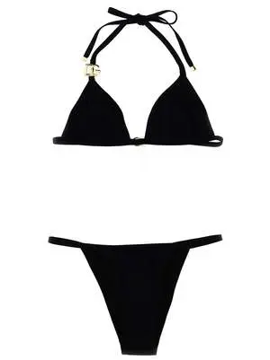 Dolce & Gabbana Logo Bikini Set - Black