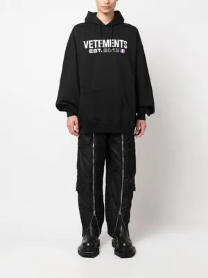 Vetements Logo Cotton Hoodie