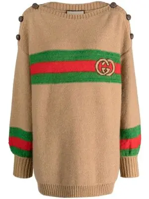 Gucci Web Detail Wool Top