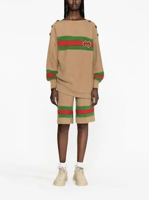 Gucci Web Detail Wool Top