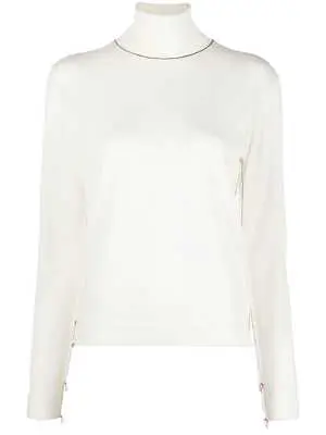 MAISON MARGIELA Turtleneck Wool Sweater - White