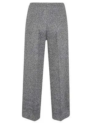 CIRCUS HOTEL Viscose Wide Leg Trousers - Grey