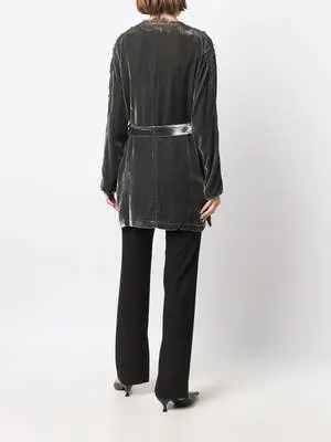 Gold Hawk Velvet Long Duster