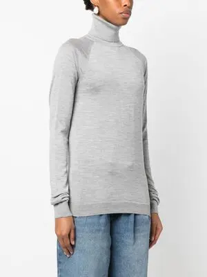 ARMARIUM Wool And Silk Blend High Neck Sweater - Grey