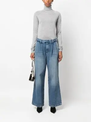 ARMARIUM Wool And Silk Blend High Neck Sweater - Grey
