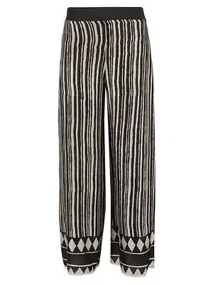 OBIDI Striped Silk Trousers