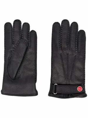 Kiton Kiton Leather Gloves Black
