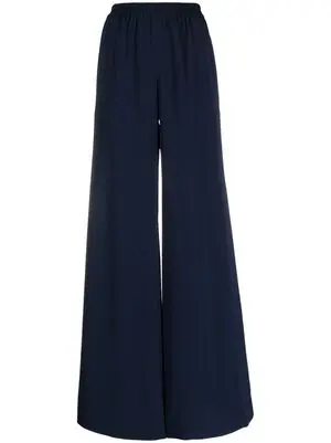 GIANLUCA CAPANNOLO Satin Wide Leg Trousers - Blue