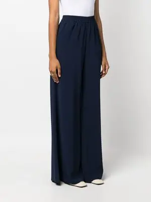 GIANLUCA CAPANNOLO Satin Wide Leg Trousers - Blue