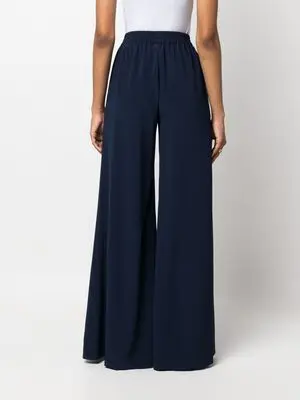 GIANLUCA CAPANNOLO Satin Wide Leg Trousers - Blue