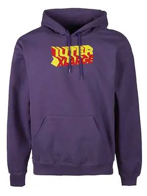 IUTER Printed Cotton Hoodie - Purple