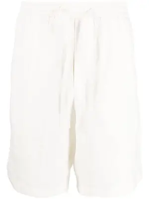 Emporio Armani Linen Bermuda Shorts - White
