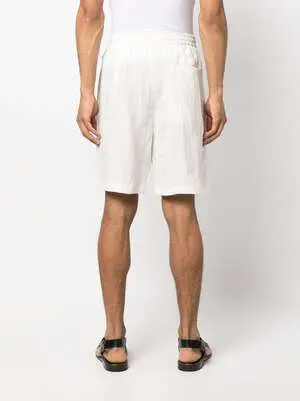 Emporio Armani Linen Bermuda Shorts - White