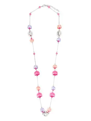 Emporio Armani Glass-crystal Necklace - Fuchsia
