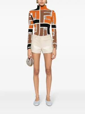 Fendi Printed High Neck Top