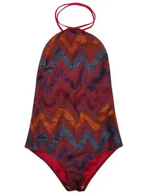 FEEL ME FAB Keywest Printed One Piece Swimsuit - Fuchsia