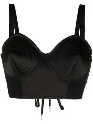 JEAN PAUL GAULTIER Conical Corset Crop Top - Black