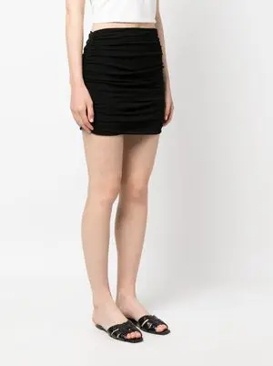 Tory Burch Ruched Mini Skirt - Black