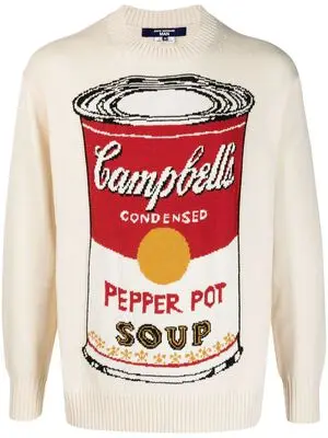 Junya Watanabe X Andy Warhol Printed Cotton Sweater - White