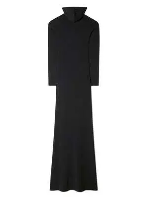 Off-White High Neck Long Dress