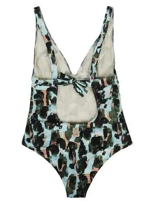 FEEL ME FAB Crossy Printed One Piece Swimsuit