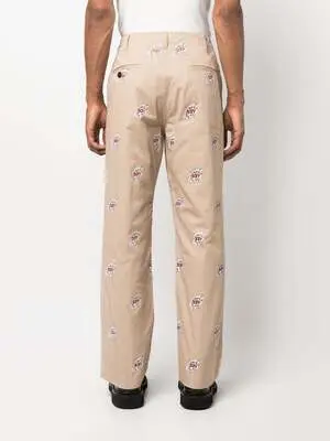 Junya Watanabe Graphic-print Cotton Trousers