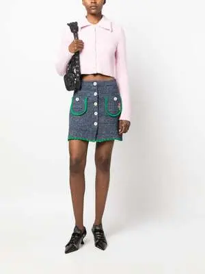 CORMIO Cotton Mini Skirt - Blue