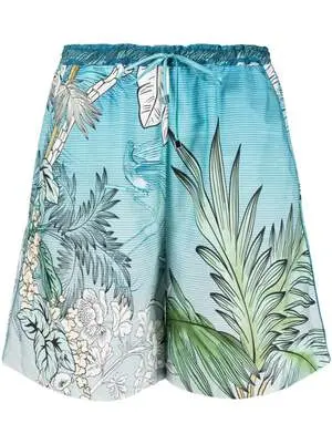 F.R.S FOR RESTLESS SLEEPERS Printed Cotton Shorts - Clear Blue