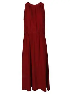 CRIDA MILANO Silk Midi Dress - Red