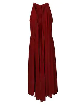 CRIDA MILANO Silk Midi Dress - Red