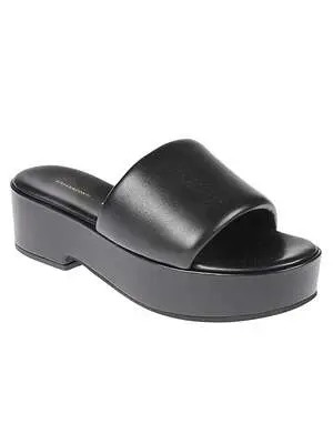 Liviana Conti Leather Platform Mules