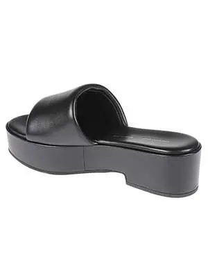 Liviana Conti Leather Platform Mules