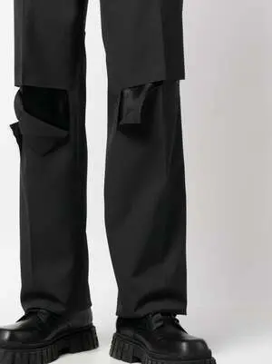 Givenchy Ripped Wide Leg Trousers