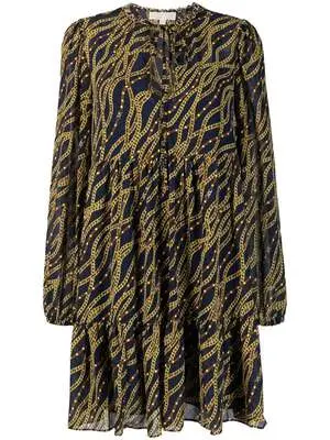 Michael Kors Chain-link Print Midi Dress
