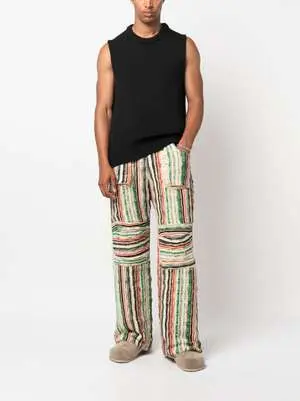 VITELLI Patched Stripe Trousers