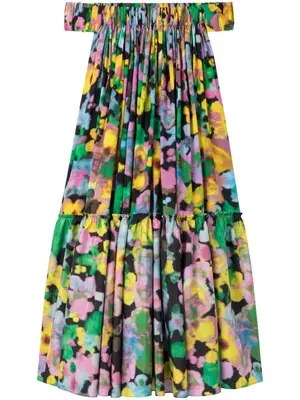 AZ FACTORY WITH LUTZ HUELLE Off-shoulder Midi Dress - Multicolour