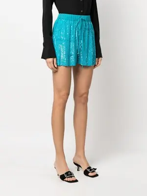 PAROSH P.a.r.o.s.h. Sequined Thigh-length Shorts
