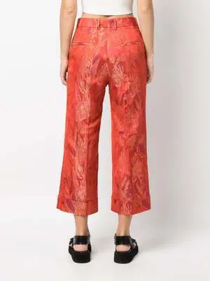 Alberto Biani Floral Jacquard Trousers